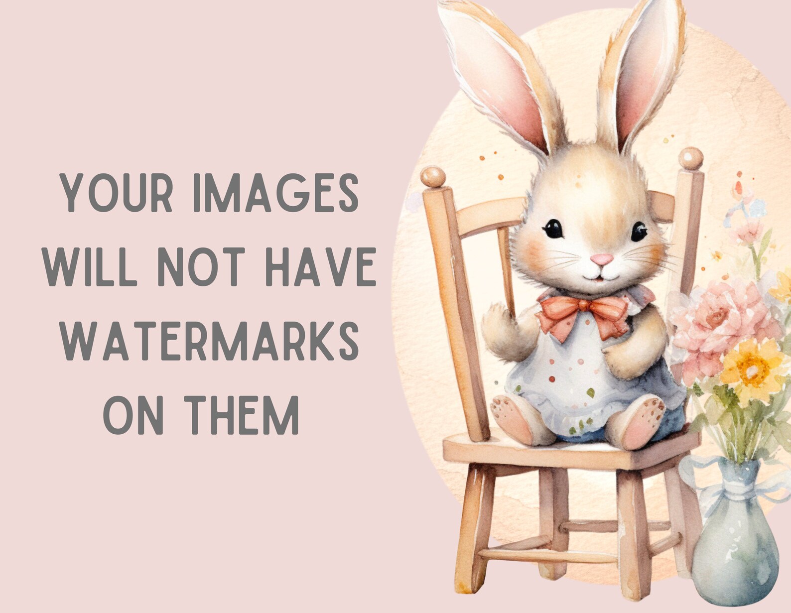 Watercolour Vintage Rabbit Clipart Vintage Storybook Bunny PNG Digital ...