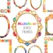 Watercolour Rainbow Jewel Frame Clipart Bejeweled Gem Frames PNG ...