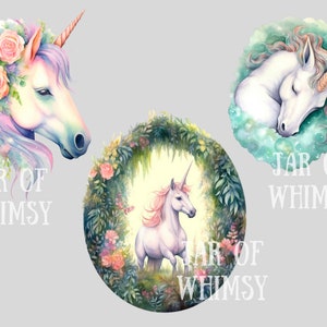 Watercolour Spring Unicorn Clipart Fantasy Horses PNG Digital Image ...