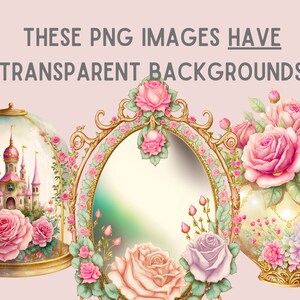 Watercolour Pink Princess Clipart - Fairytale Fantasy PNG Digital Image ...