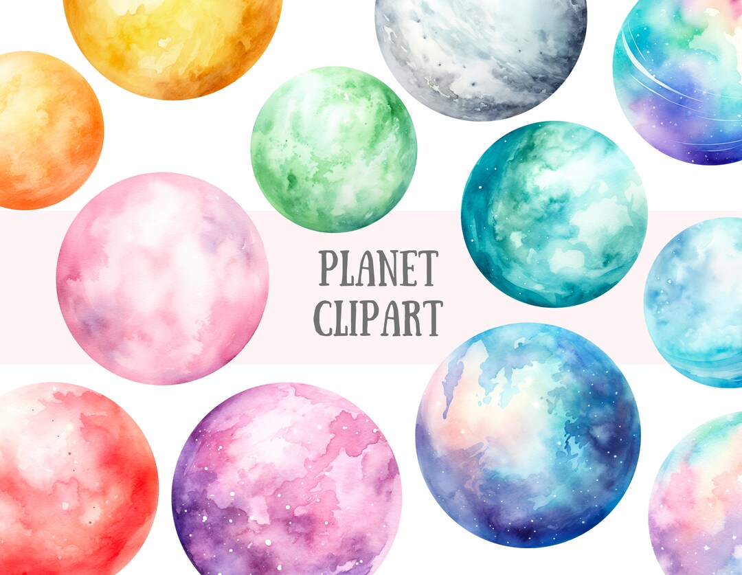 Watercolour Planet Clipart Space Galaxy Circle PNG Digital Image ...