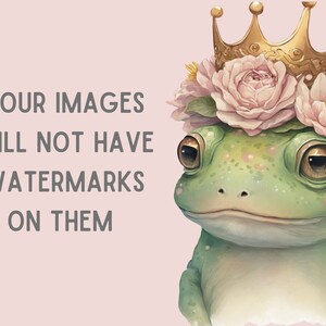 Watercolour Frog Princess Clipart - Fairytale Fantasy PNG Digital Image ...