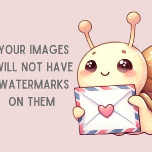 Watercolour Kawaii Snail Clipart Chibi Snail Mail PNG Digital Image ...