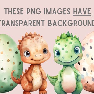 Watercolour Cute Dinosaur Clipart Dinosaur Birthday Party PNG Digital ...