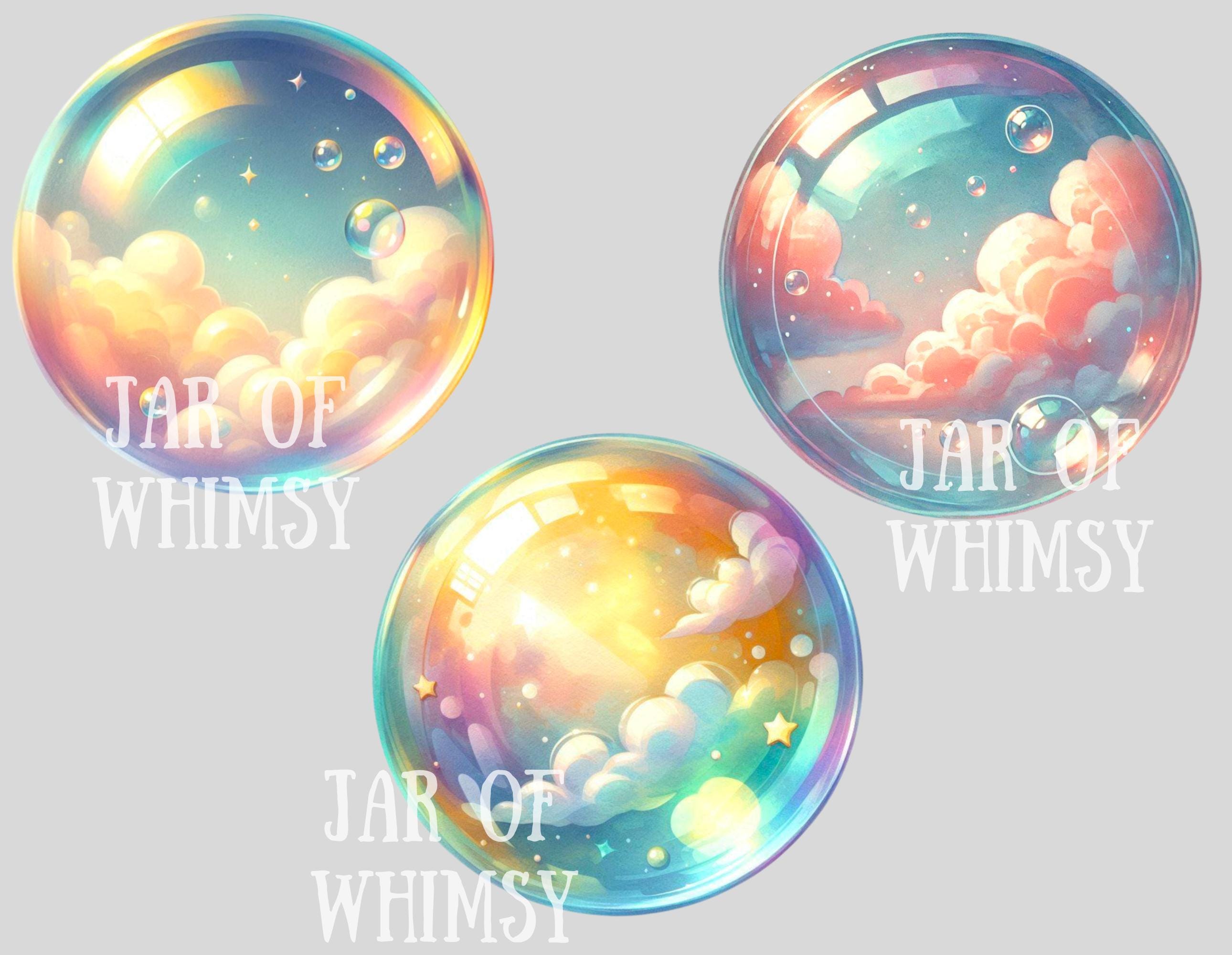 Watercolour Reflective Bubble Clipart Sky Bubbles PNG Digital Image ...