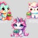 Watercolour Succulent Animal Clipart Cute Pot Plant Animal PNG Digital ...