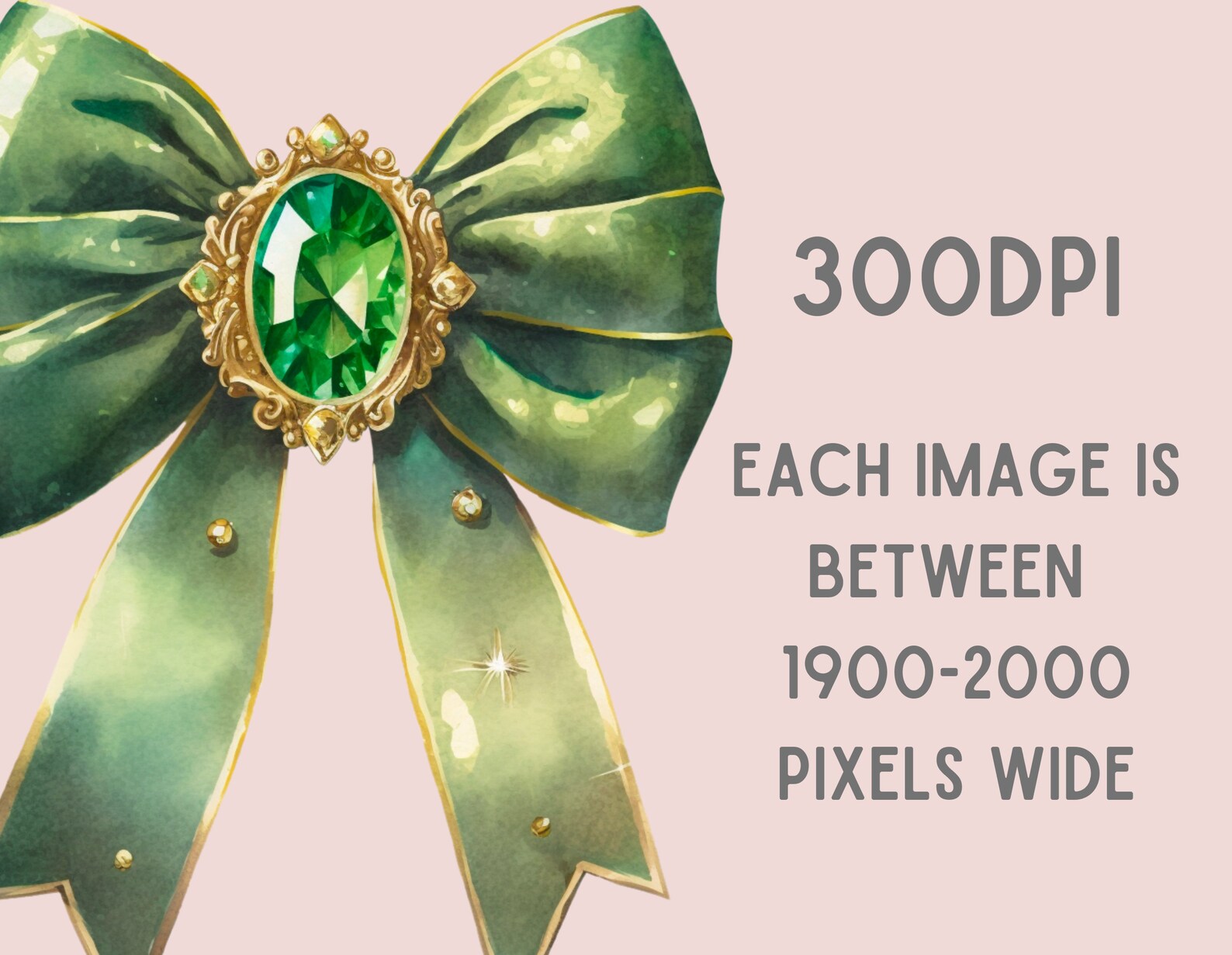 Watercolour Royal Fantasy Bows Clipart - Princess Bows PNG Digital ...