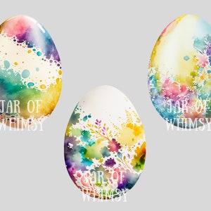 Watercolour Rainbow Easter Eggs Clipart - Spring Rainbow PNG Digital ...