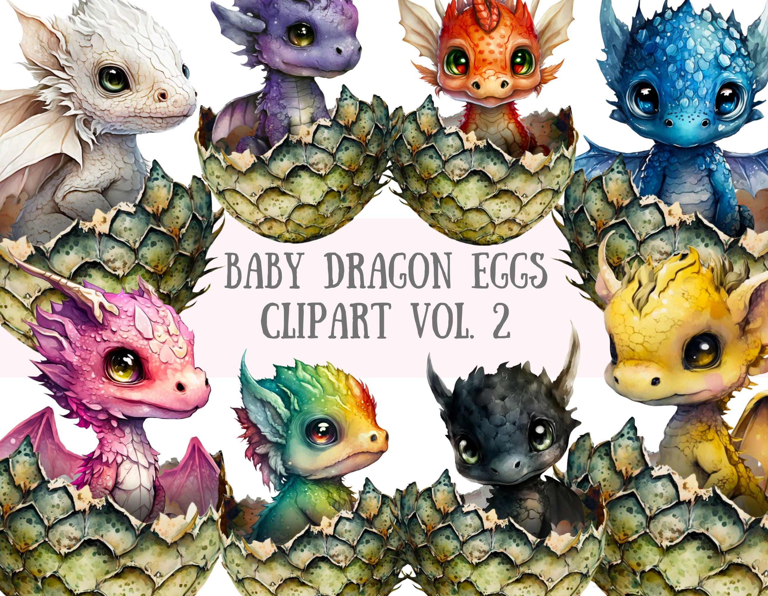 Cute Baby Dragons In A Egg