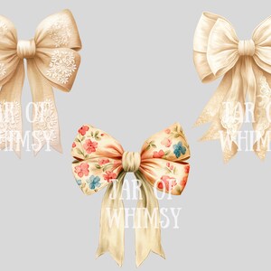 Watercolour Hessian Bow Clipart Natural Canvas Bow PNG Digital Image ...