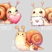 Watercolour Kawaii Snail Clipart Chibi Snail Mail PNG Digital Image ...
