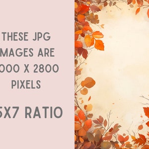 Watercolour Autumn Border Clipart Overgrown Fall Garden JPG Digital ...