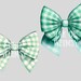 Watercolour Mint Bows Clipart - Mint Green Satin Bow PNG Digital Image ...