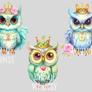 Watercolour Royal Owl Clipart Cartoon Fantasy Owl PNG Digital Image ...