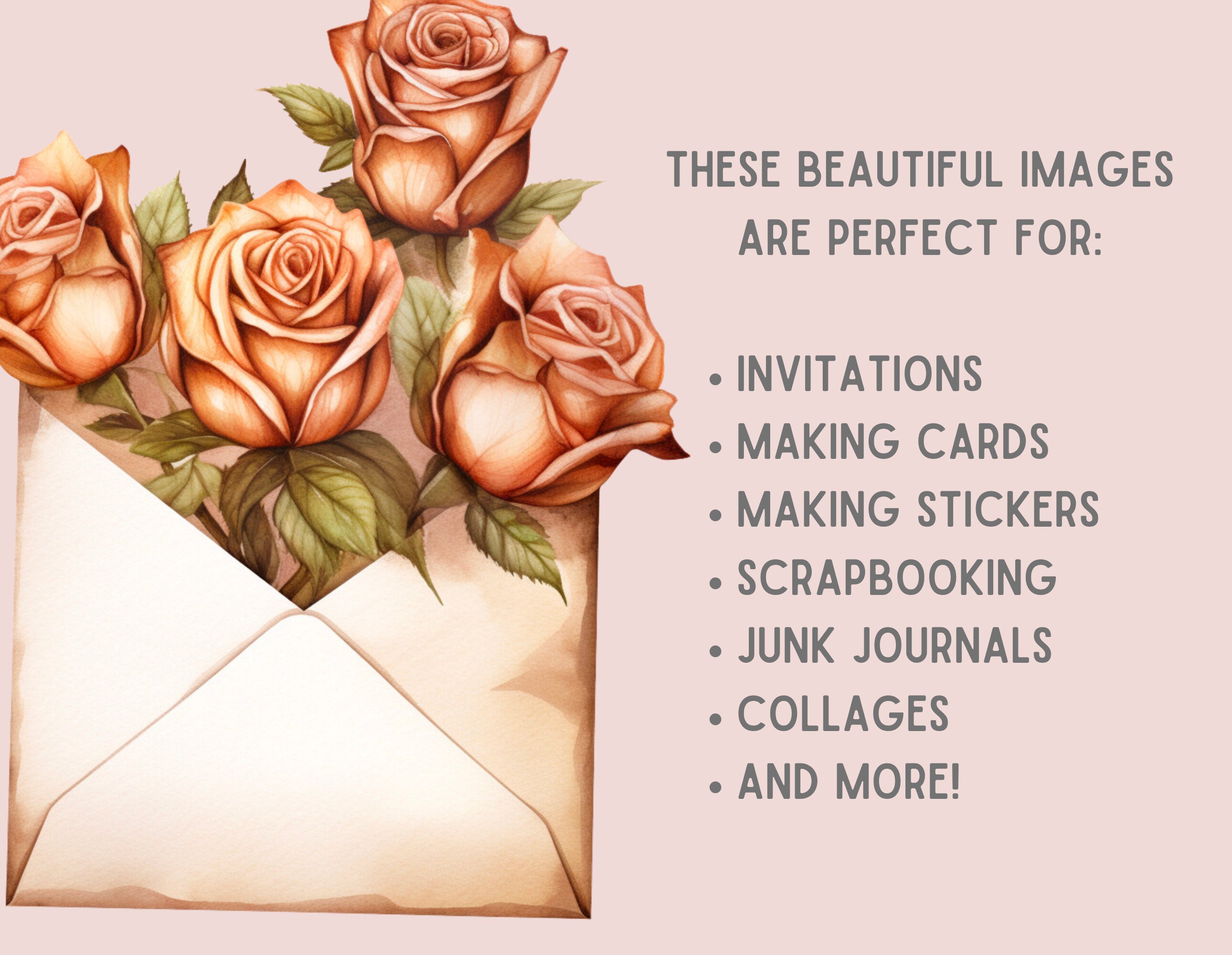 Watercolour Vintage Mail Clipart Post Office Happy Mail PNG Digital ...