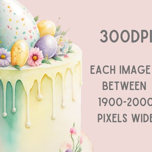 Watercolour Pastel Easter Treats Clipart - Easter Eggs PNG Digital ...