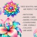 Watercolour Rainbow Flowers Clipart Spring Flower Elements PNG Digital ...
