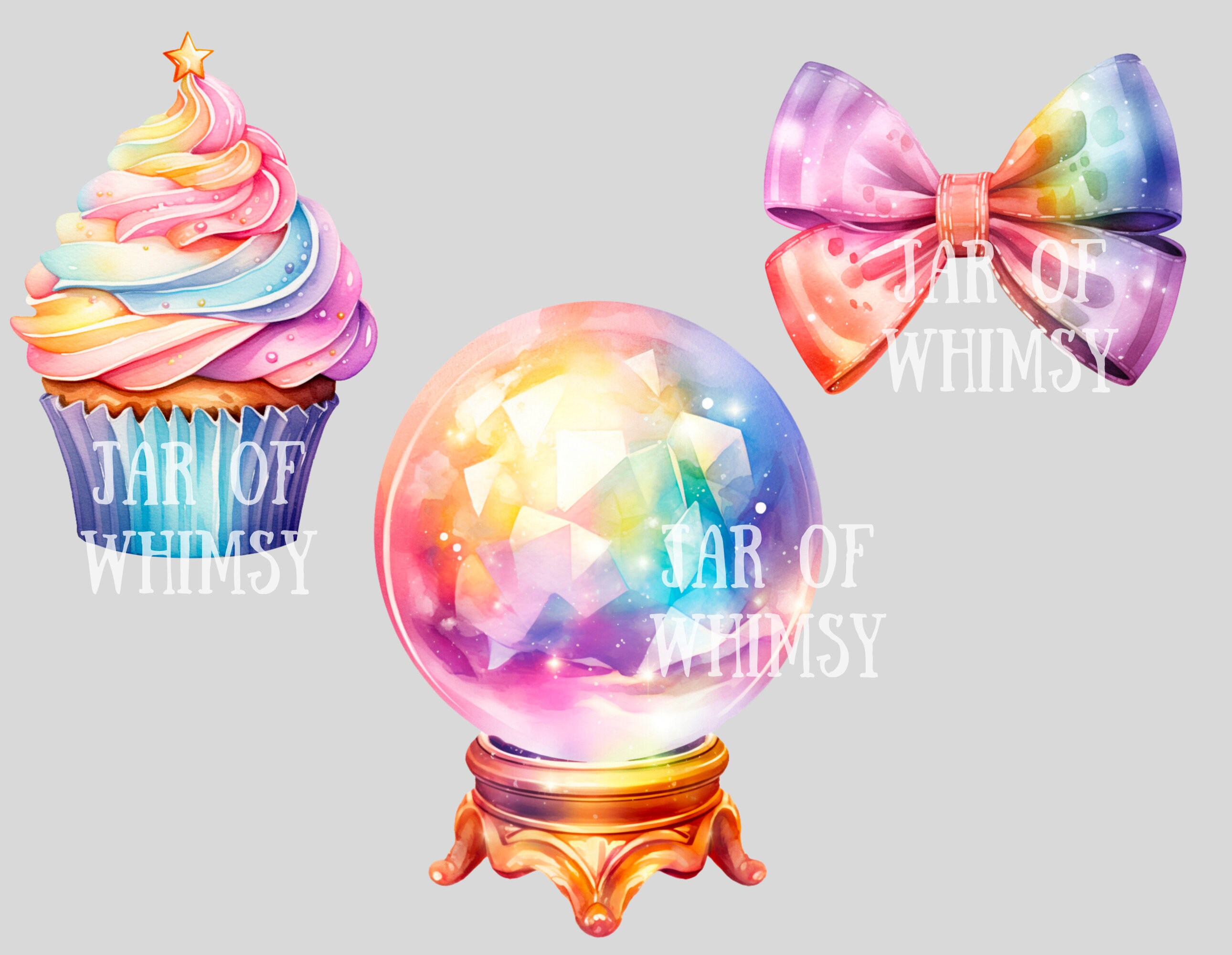 Watercolour Rainbow Magic Clipart Fantasy Girl PNG Digital Image ...