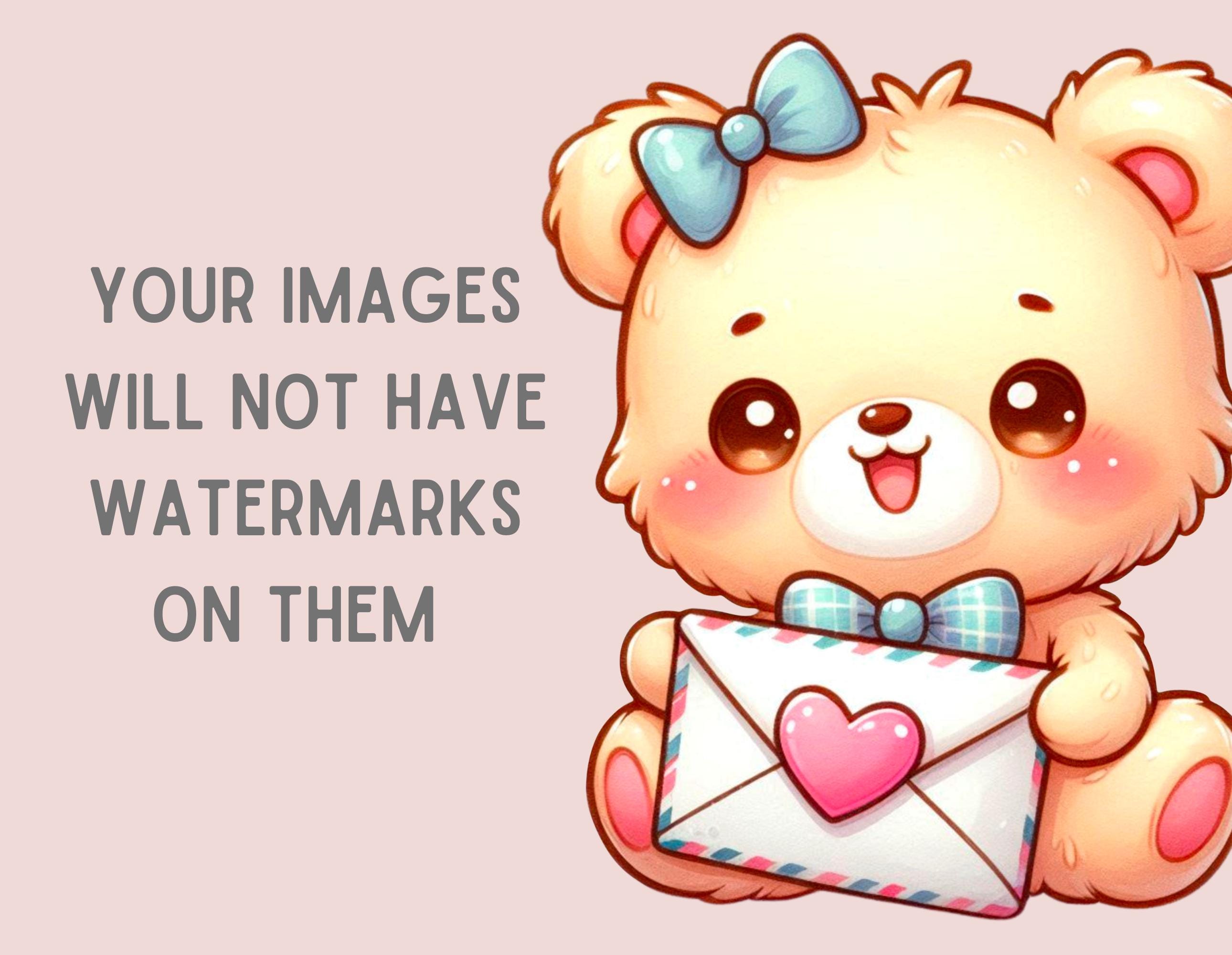 Watercolour Happy Mail Animal Clipart Love Letter Animal PNG Digital ...