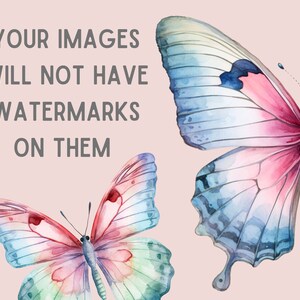 Watercolour Vintage Pastel Butterfly Clipart Cute Butterfly PNG Digital ...