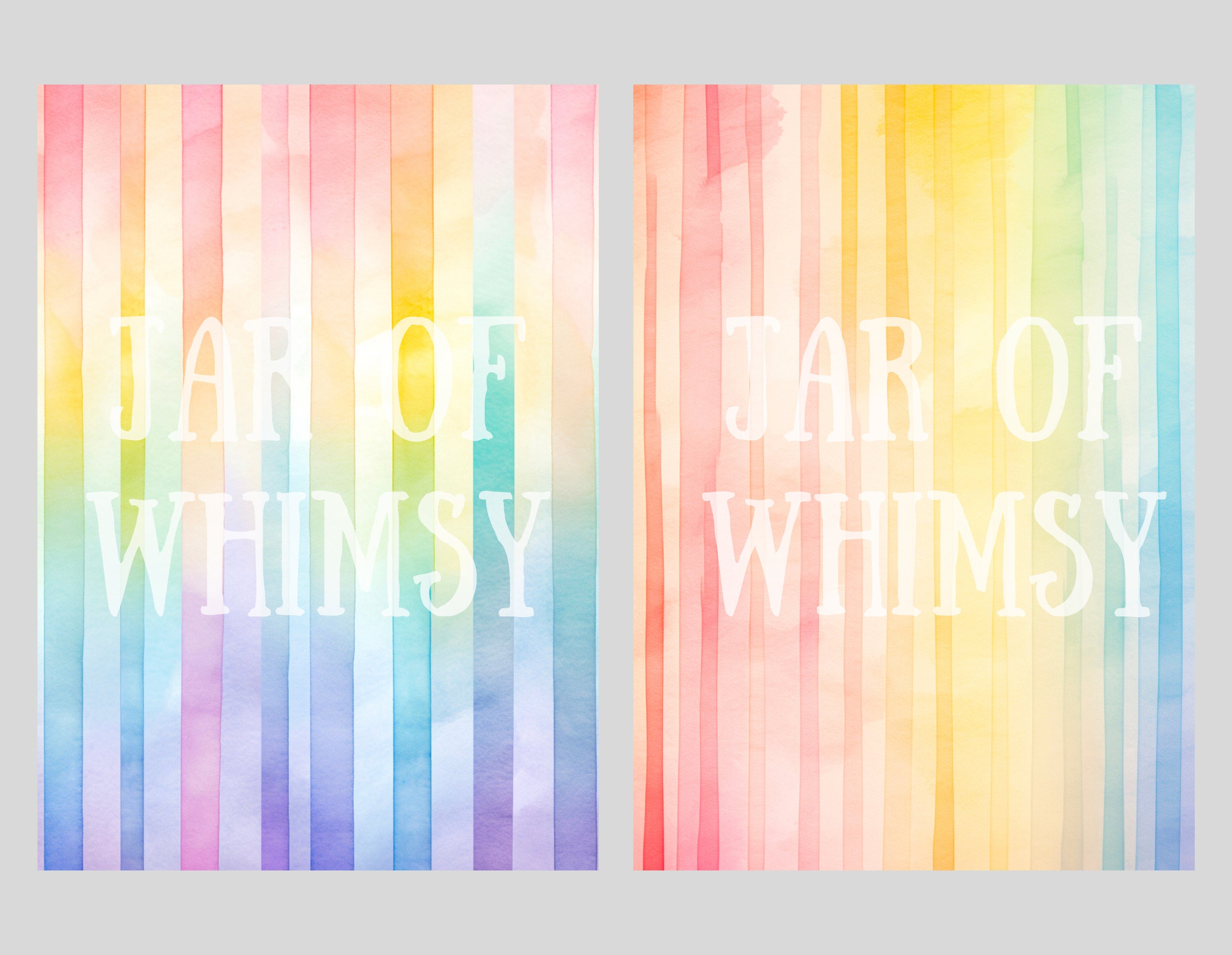 Watercolour Rainbow Stripe Clipart Rainbow Digital Paper JPG Digital ...