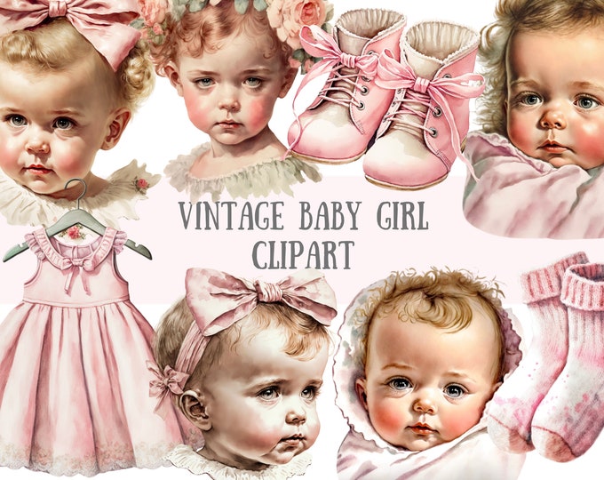 Baby Girl Dress Clipart | Gender Reveal | Baby Shower | Instant ...