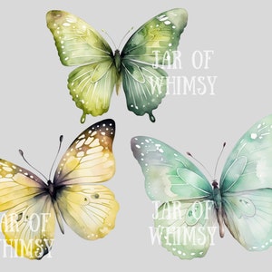 Watercolour Pastel Butterfly Clipart Spring Butterflies PNG Digital ...