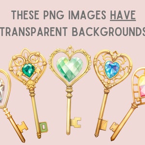 Watercolour Gold Heart Key Clipart Valentine Key to My Heart PNG ...