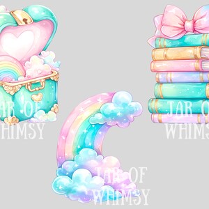 Watercolour Pastel Rainbow Princess Clipart Kawaii Anime Girl PNG ...