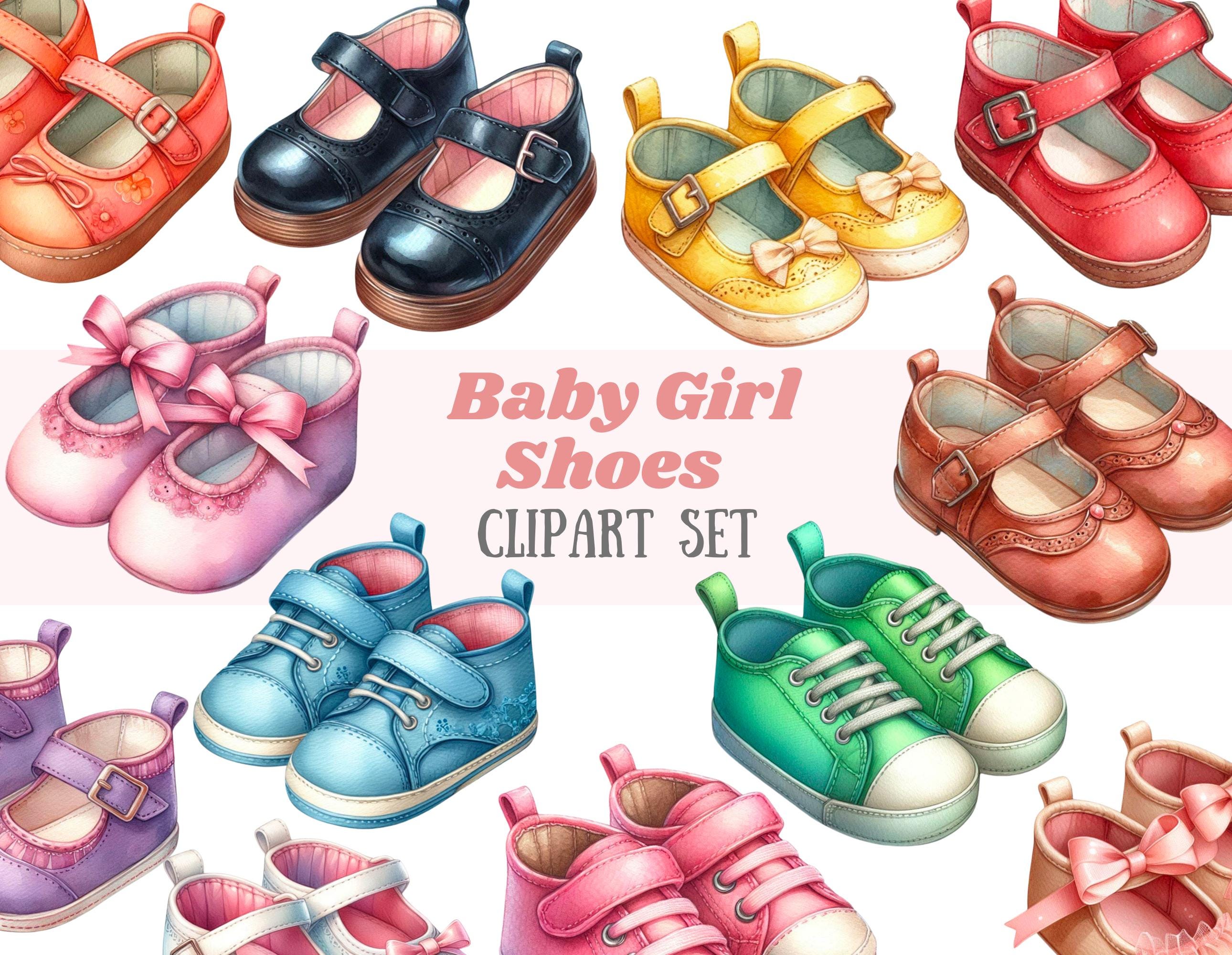 Baby Girl Shoes Clipart