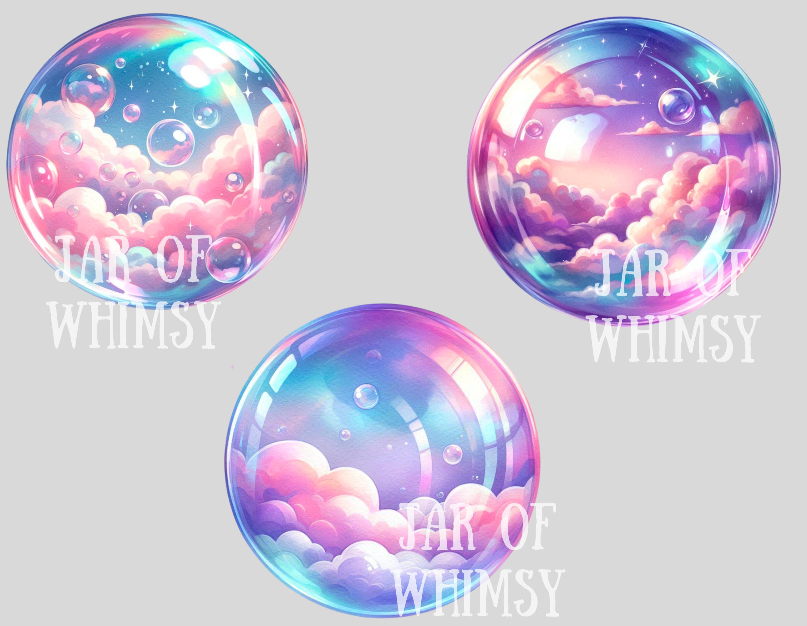 Watercolour Reflective Bubble Clipart Sky Bubbles PNG Digital Image ...