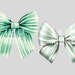 Watercolour Mint Bows Clipart - Mint Green Satin Bow PNG Digital Image ...