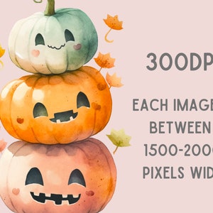 Watercolour Halloween Pumpkin Clipart Jack O Lantern PNG Digital Image ...
