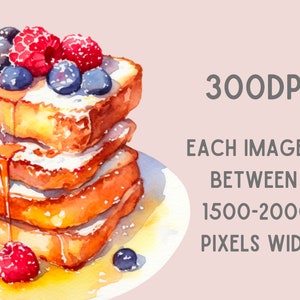 Watercolour Breakfast Clipart Bacon and Eggs PNG Digital Image ...