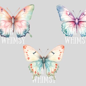 Watercolour Vintage Pastel Butterfly Clipart Cute Butterfly PNG Digital ...