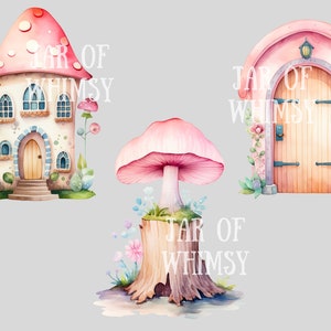 Watercolour Cute Fairy Clipart Pastel Fairytale Graphic PNG Digital ...