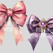 Watercolour Royal Fantasy Bows Clipart - Princess Bows PNG Digital ...
