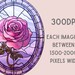 Watercolour Rose Stained Glass Window Clipart Rose Window PNG Digital ...