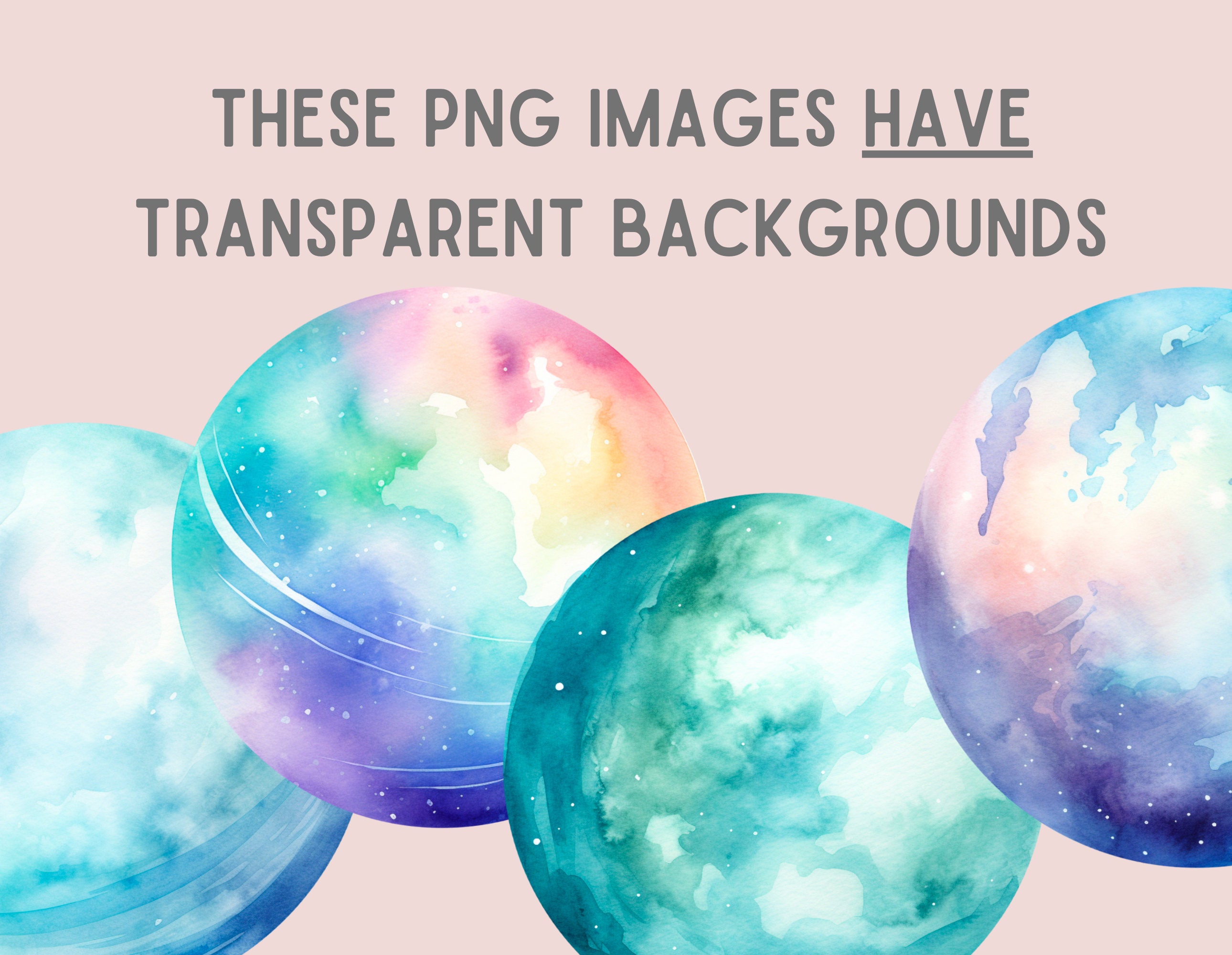 Watercolour Planet Clipart Space Galaxy Circle PNG Digital Image ...