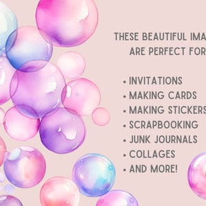 Watercolour Dreamy Bubble Clipart Iridescent Bubbles PNG Digital Image ...