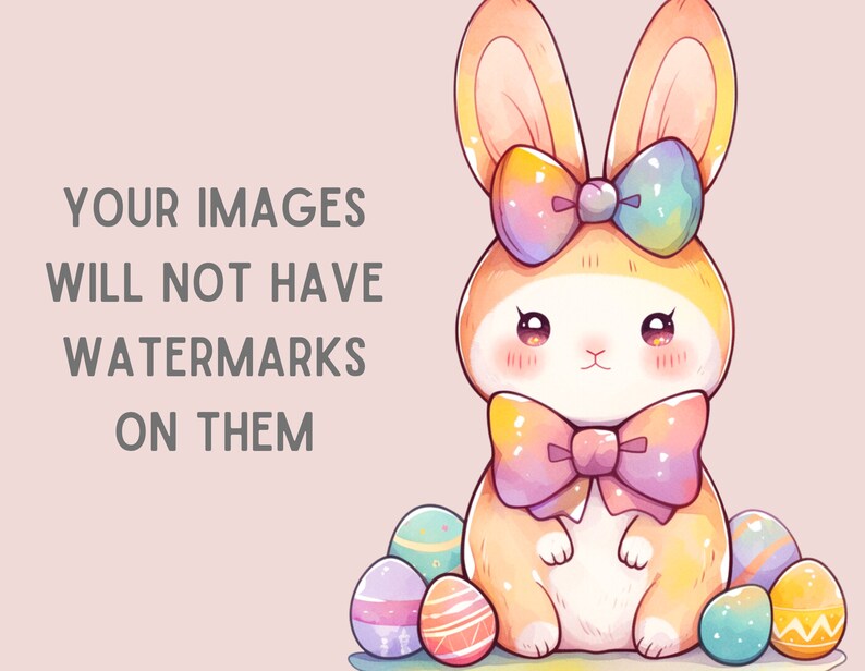 Watercolour Kawaii Easter Clipart Cute Chibi Easter Girl PNG Digital ...