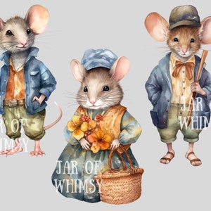 Watercolour Vintage Farm Mice Clipart Farm Mouse PNG Digital Image ...