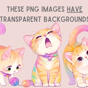 Watercolour Rainbow Kitty Clipart Cute Rainbow Cat PNG Digital Image ...