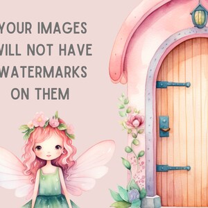 Watercolour Cute Fairy Clipart Pastel Fairytale Graphic PNG Digital ...