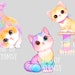Watercolour Rainbow Kitty Clipart Cute Rainbow Cat PNG Digital Image ...