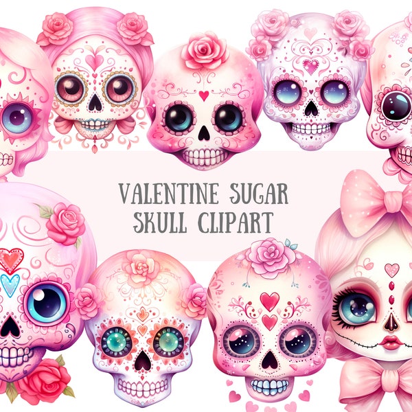 Skulls Clipart - Etsy