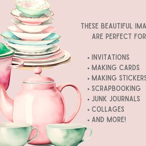 Watercolour Shabby Chic Kitchen Clipart Retro Baking PNG Digital Image ...