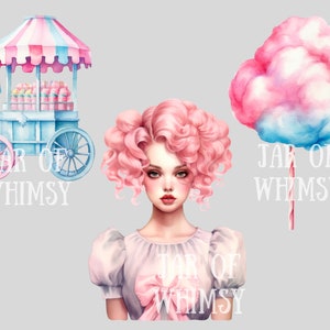 Watercolour Pastel Candy Shop Clipart Candy Store Lollipop PNG Digital ...