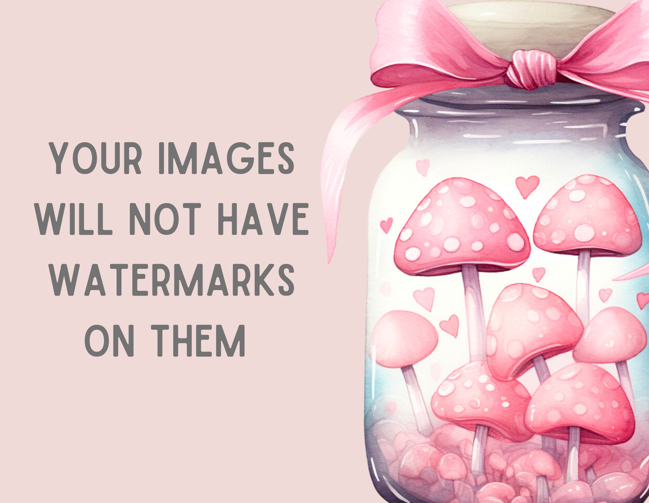 Watercolour Valentine Jar Clipart Romantic Jar of Hearts PNG Digital ...