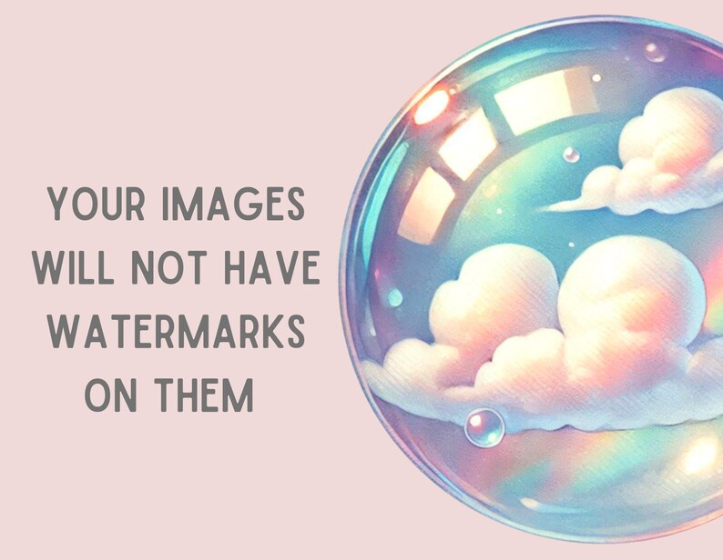 Watercolour Reflective Bubble Clipart Sky Bubbles PNG Digital Image ...